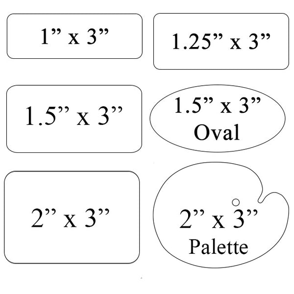 name tag sizes